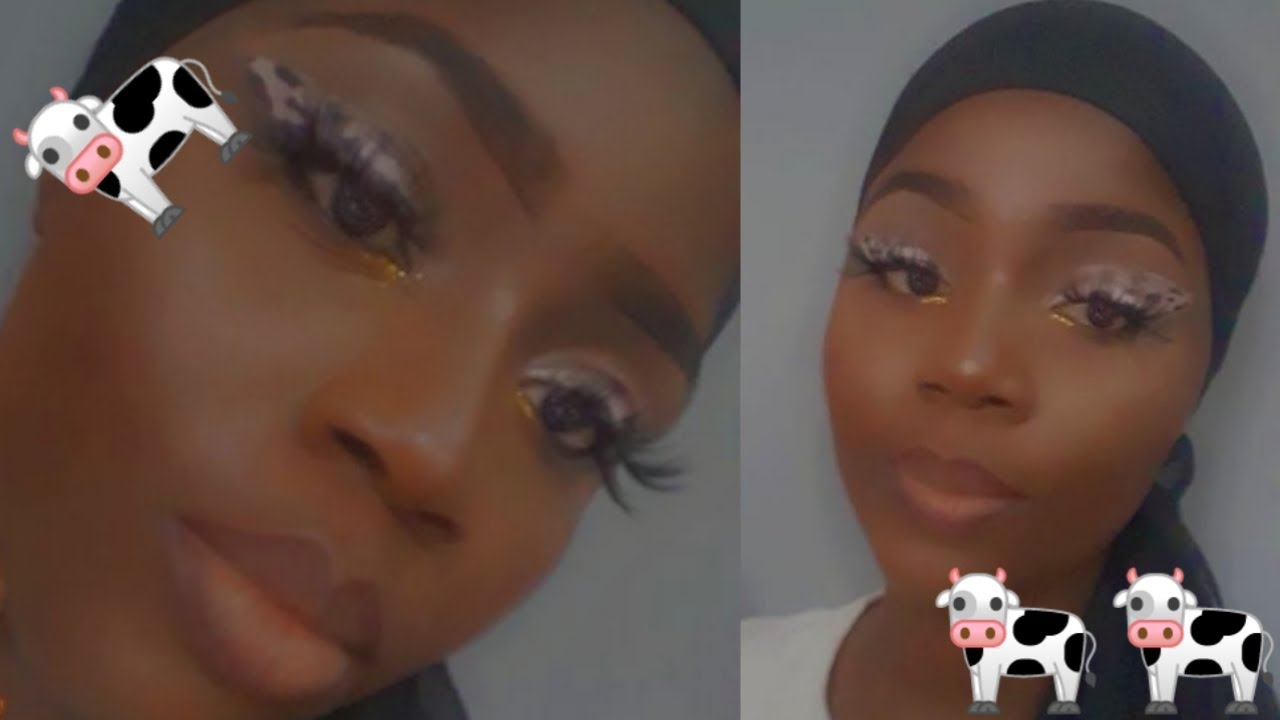 COW PRINT MAKEUP TUTORIAL - YouTube