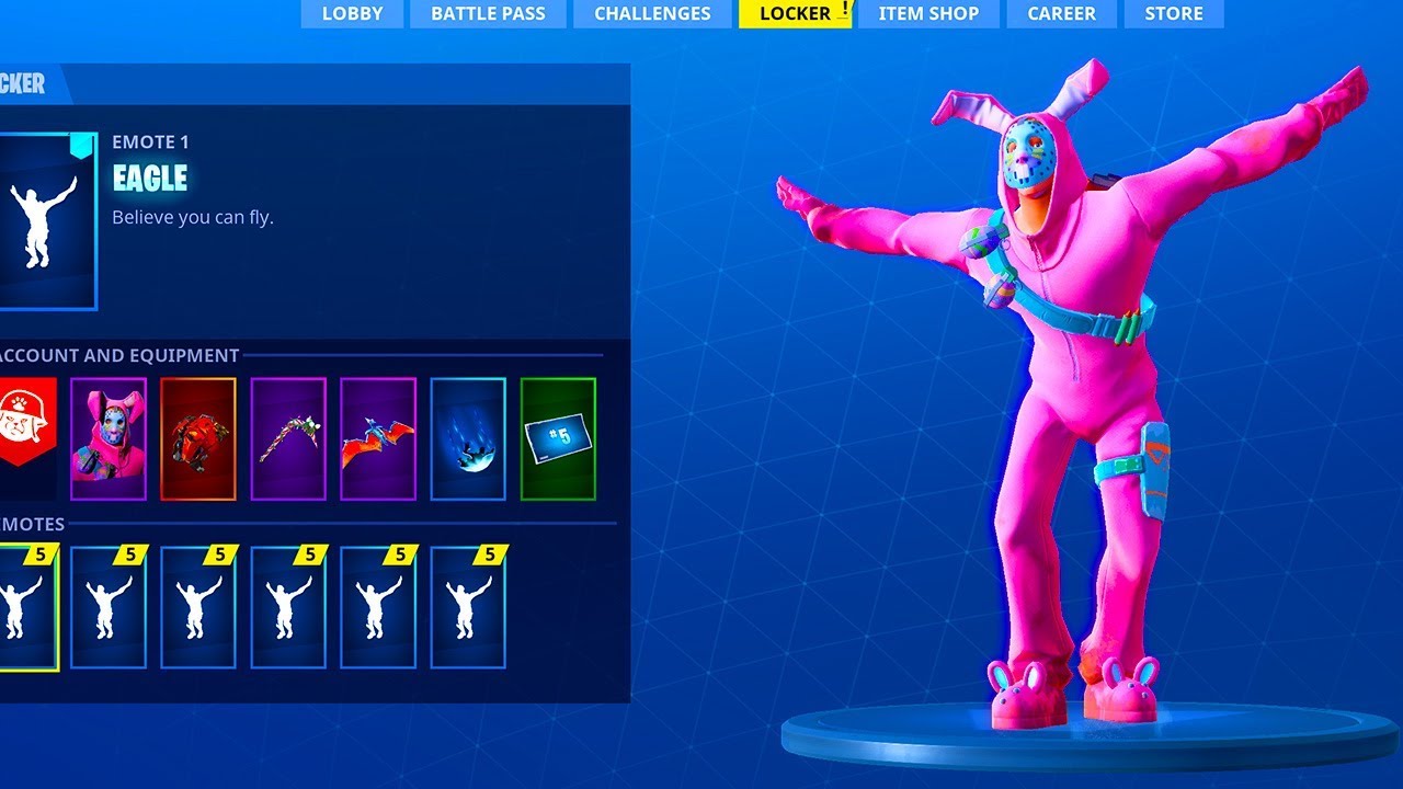 NEW EAGLE DANCE EMOTE SHOWCASED WITH 70+ SKINS! Fortnite Battle Royale ...