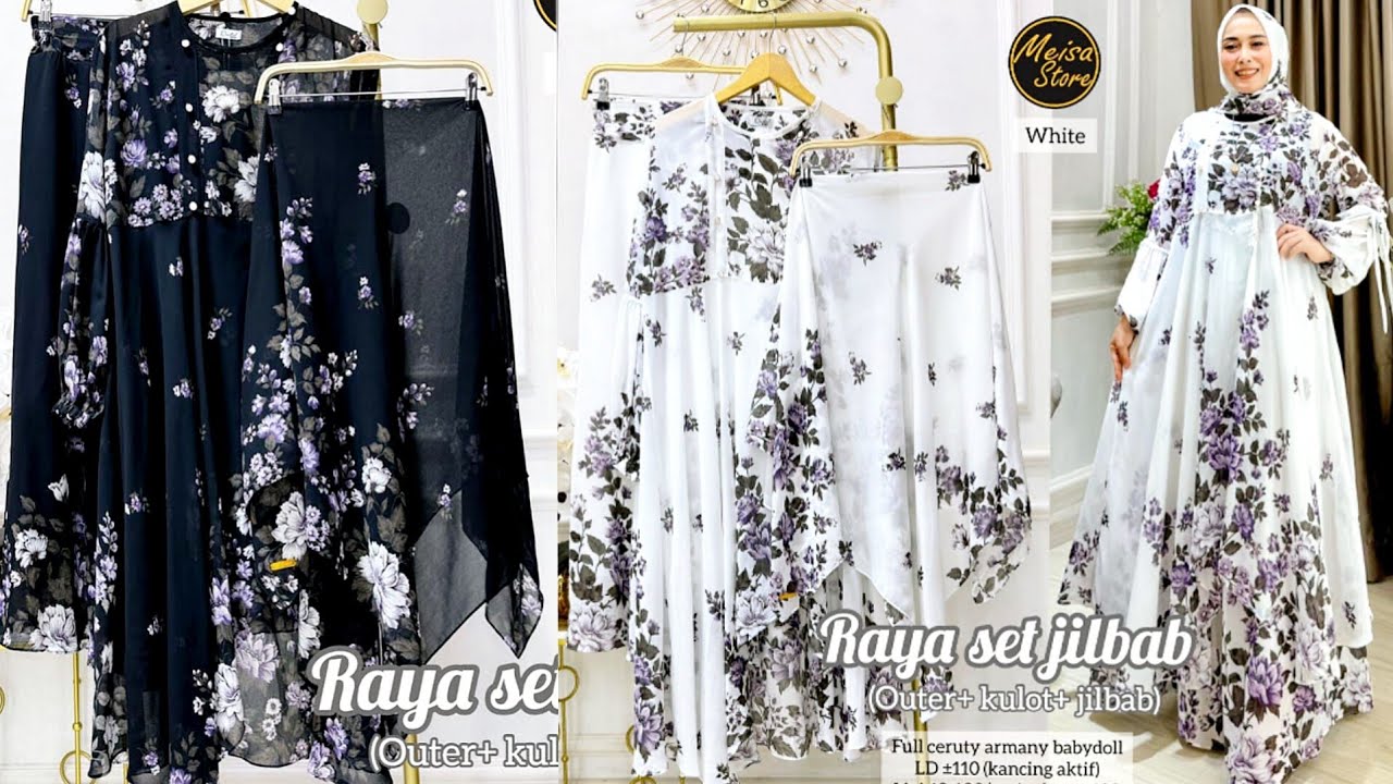 MODEL GAMIS MOTIF BUNGA TERBARU UNTUK LEBARAN - YouTube