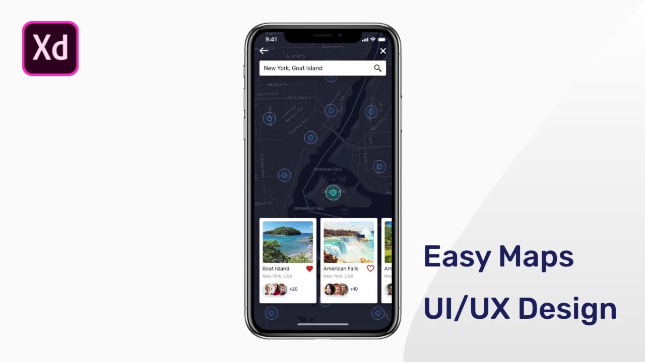 Adobe XD Design & Prototype Easy Maps App 👨‍🎨 - YouTube