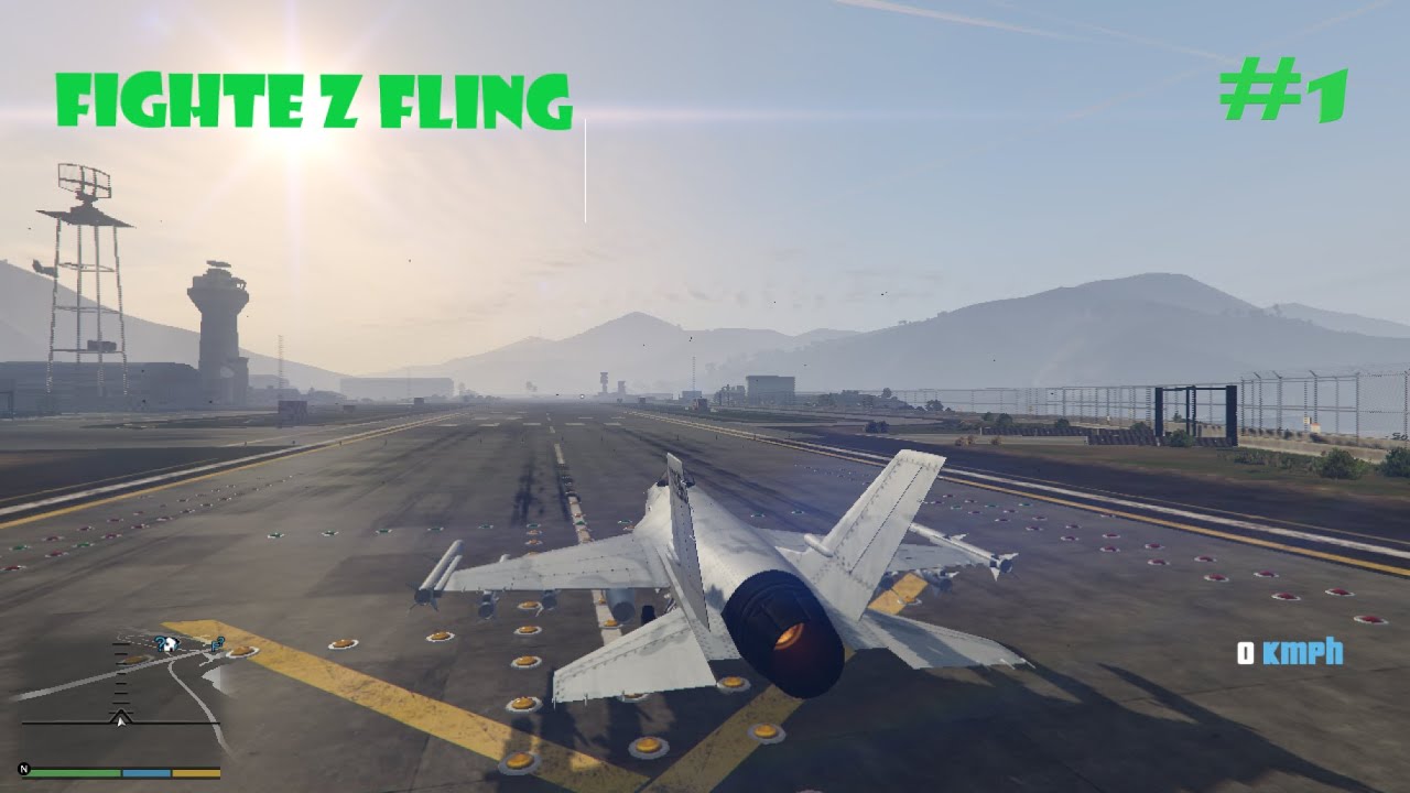 Grand Theft Auto V fighter z filying and fight #1 #technogamerz - YouTube