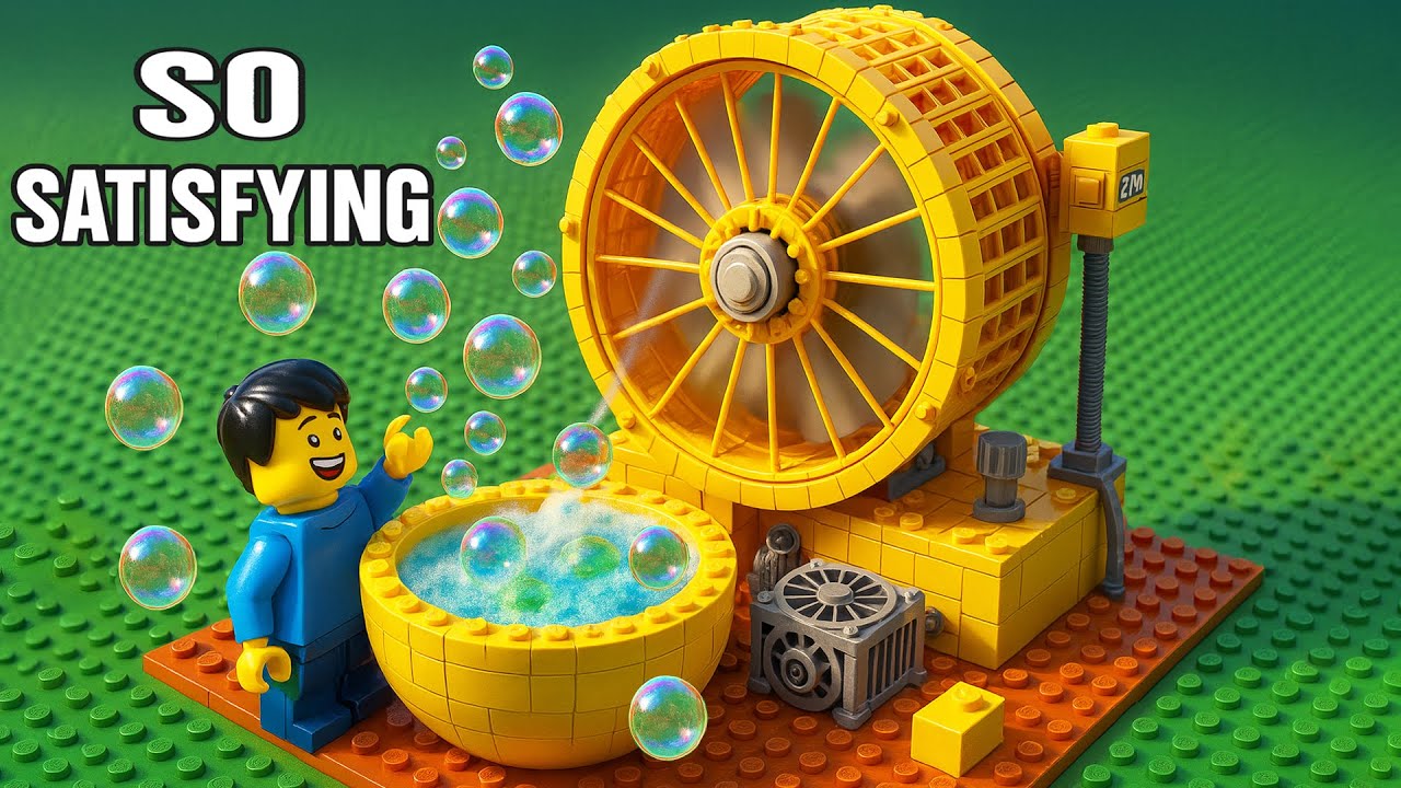 Building a LEGO Automatic Bubble Fan — So Satisfying! - YouTube