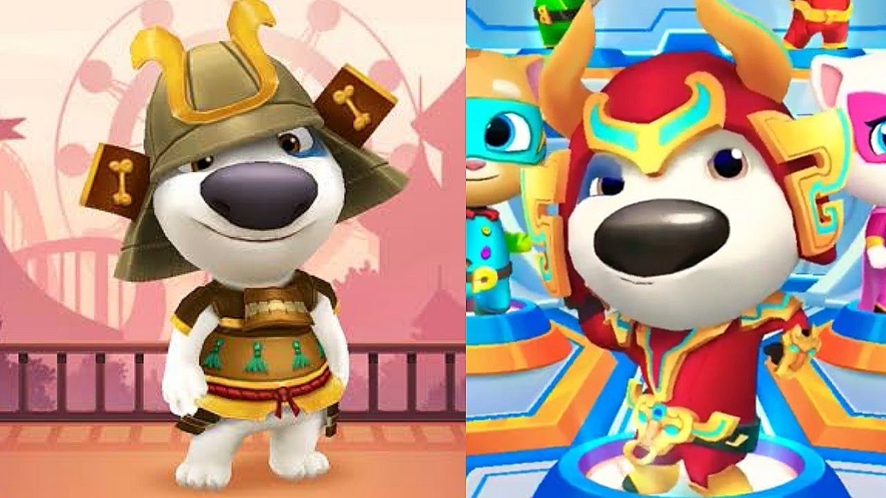 Talking Tom Hero Dash vs Talking Tom Bubble Shooter Dragon Hank vs ...