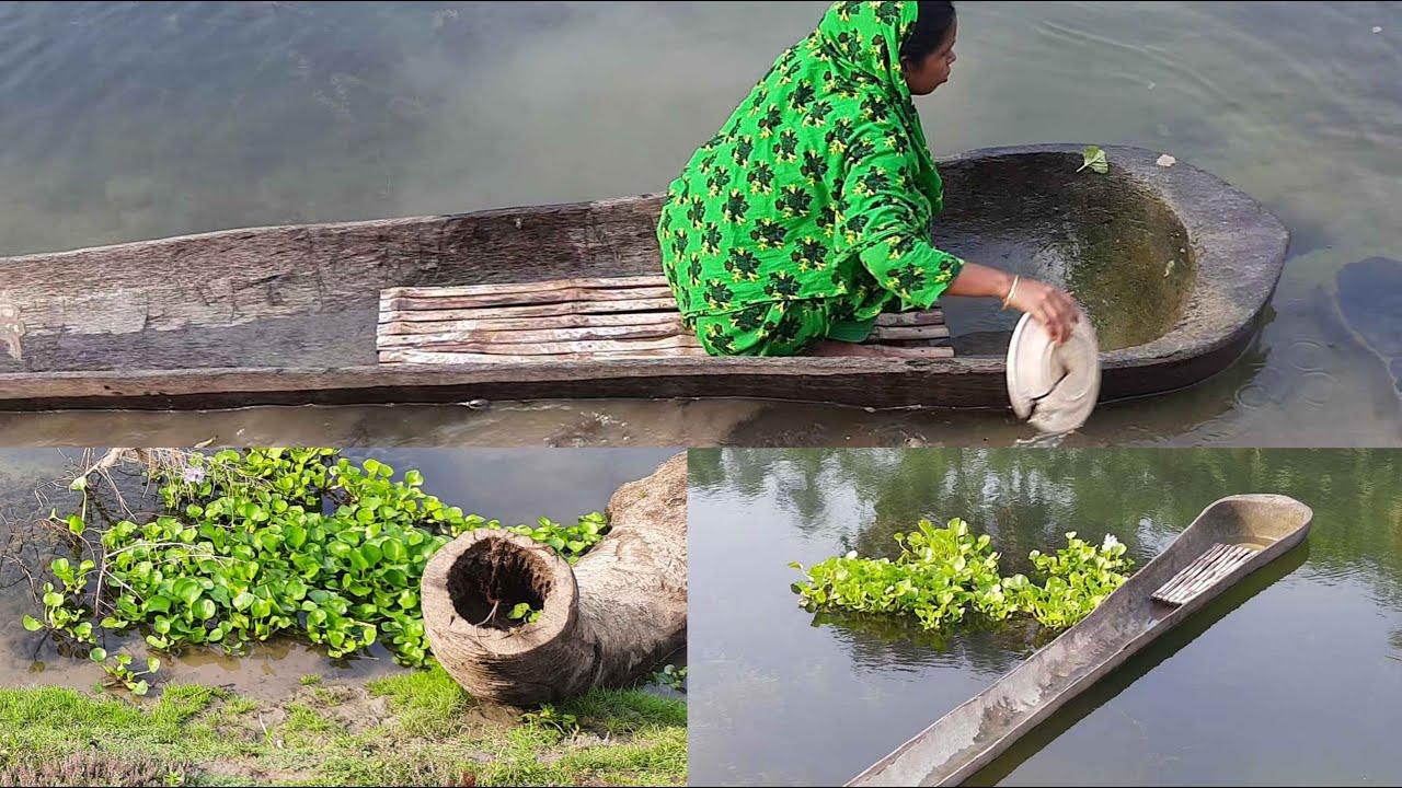 তালের ডুঙ্গায় গ্রামীন জীবন 🚤 | Traditional Palm Tree Boat Donga | palm ...