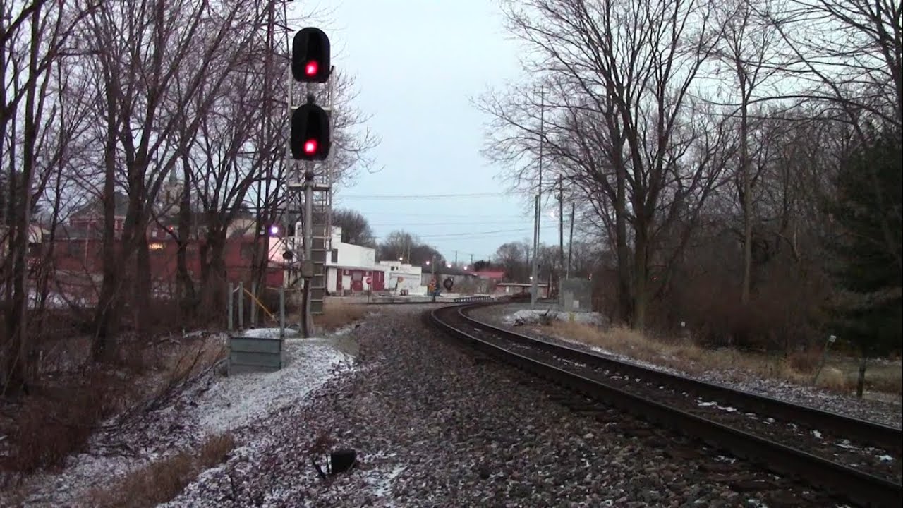 NS Grain Train w/ NS 3603 and NS 9529 at the Logansport Signal in ...