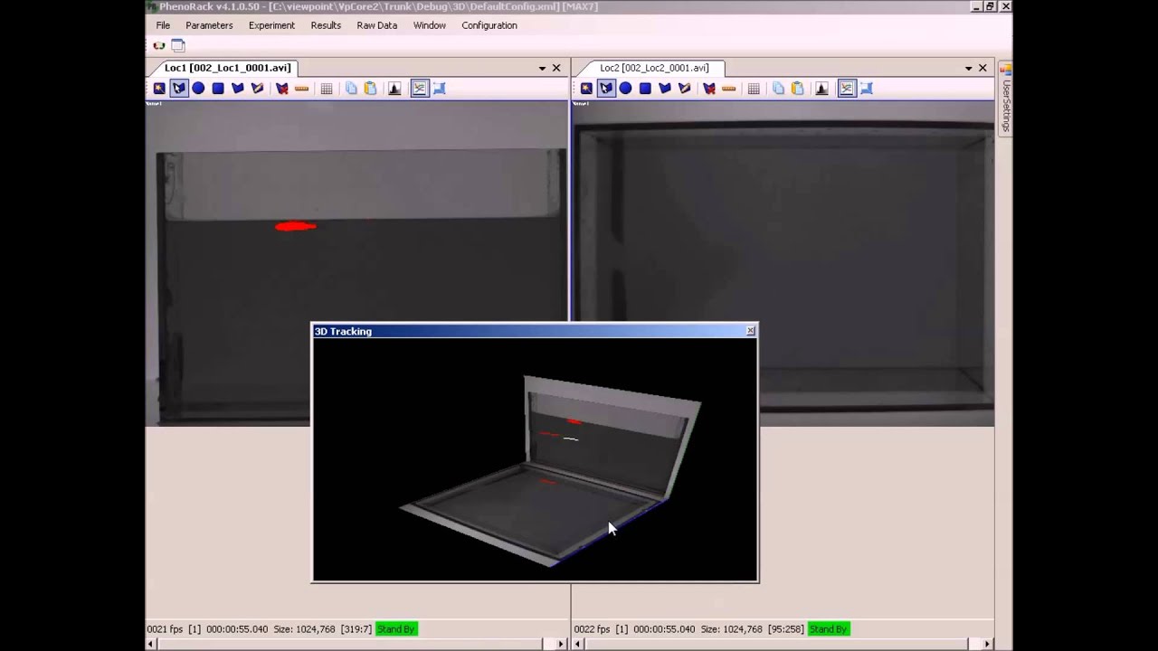 3D Tracking of zebrafish without markers - ZebraLab option - YouTube
