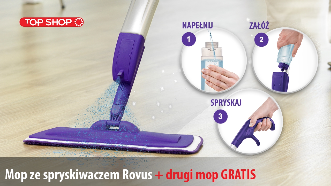 Mop ze spryskiwaczem Rovus Spray Mop - Top Shop - YouTube