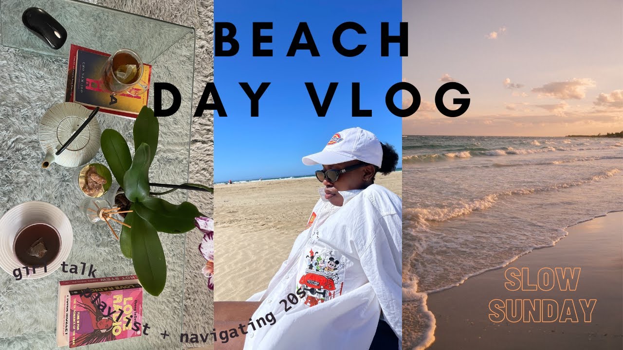 Beach Day Vlog | get unready with me + CHITCHAT | navigating your 20s ...