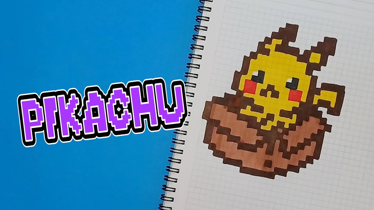 COMO DIBUJAR a PIKACHU en PIXEL ART - PIXELADOS - YouTube