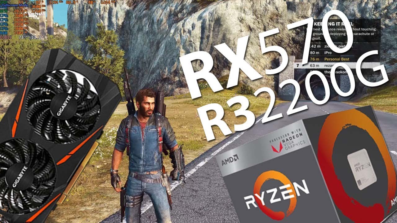 Just Cause 3 | Ryzen 3 (2200G) + RX 570 (4GB) 78fps!!! - YouTube