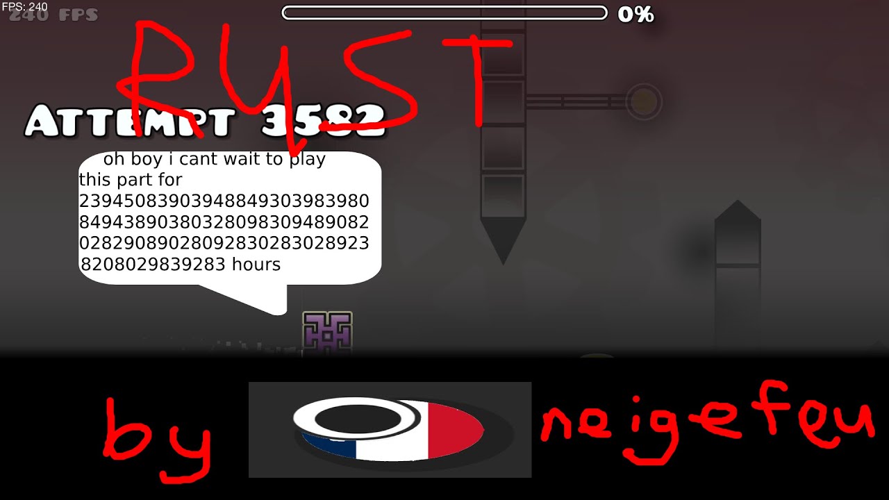 [240fps] RUST by neigefeu 100% (Extreme Demon) - YouTube