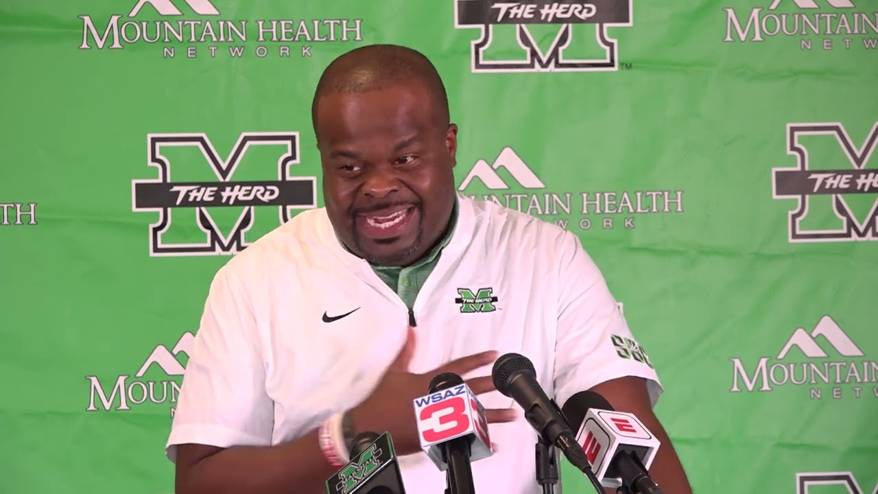 Marshall University Head Football Coach, Charles Huff - YouTube