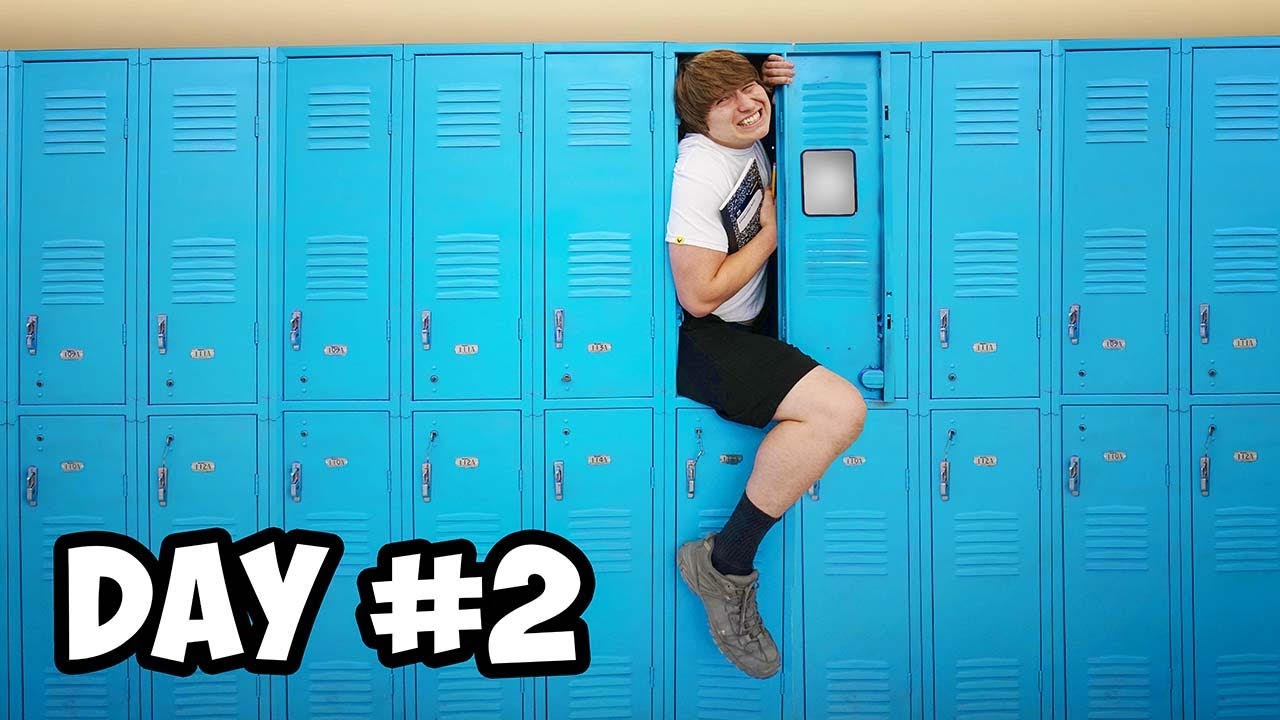 I Spent 50 Hours Trapped Inside a School Locker - YouTube