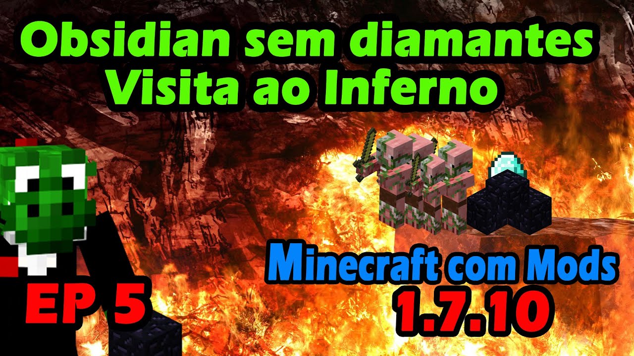 Obsidian sem diamantes e Visita ao Inferno - Minecraft com Mods 1.7.10 ...