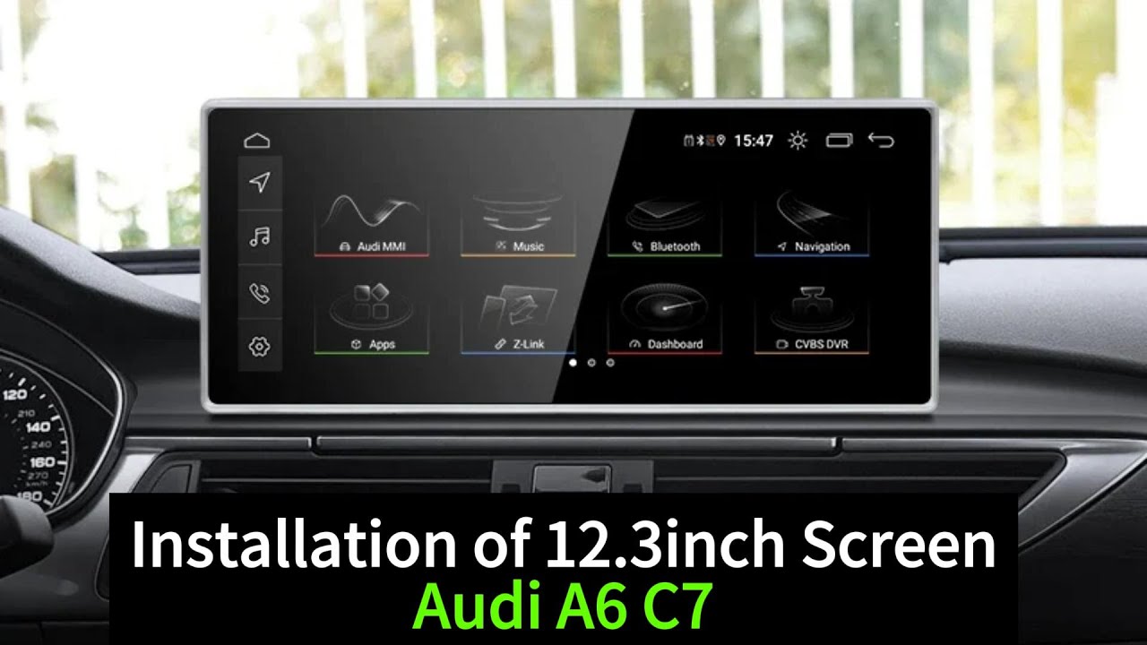 For AUDI A6 C7 A7 2012-2018 CarPlay Android 14 Car Multimedia IPS ...