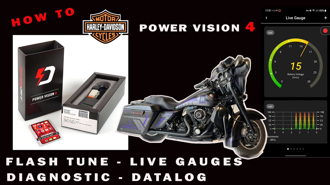 How to use Dynojet Power Vision 4 for Harley Davidson Motorcycles. Let ...