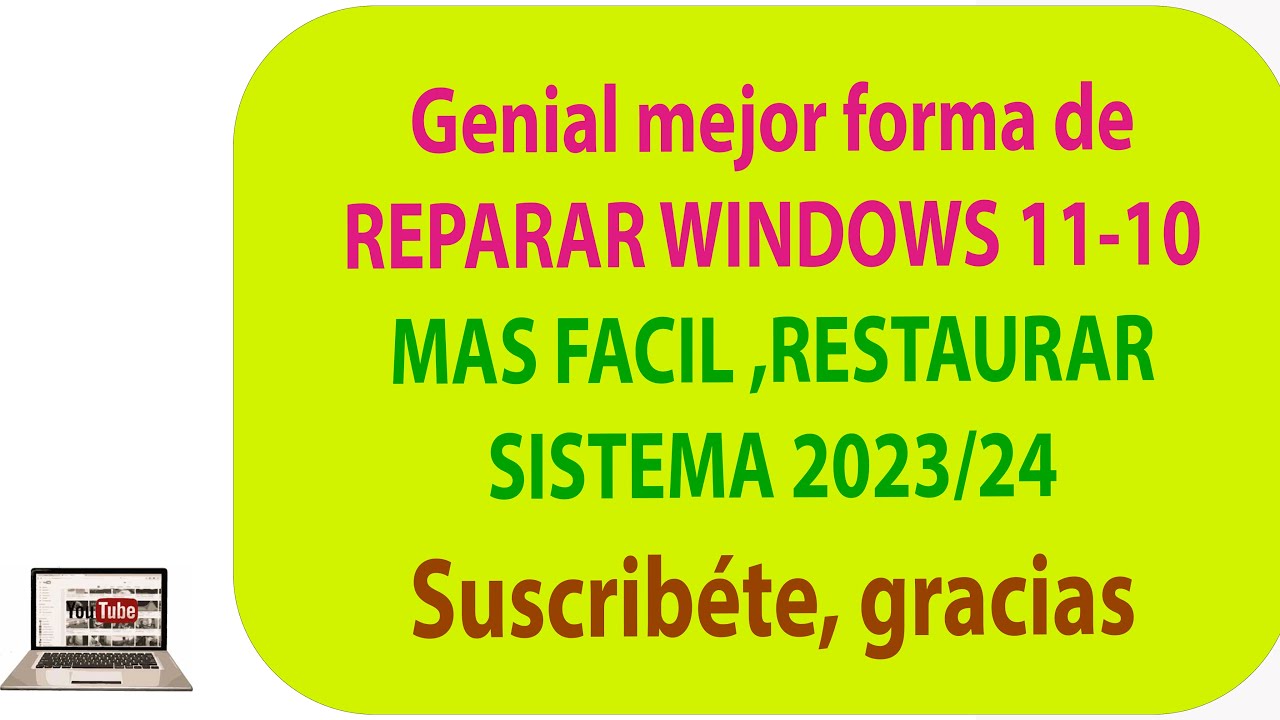 Genial como reparar tu pc con restaurar Sistema en Windows 10-11 ...