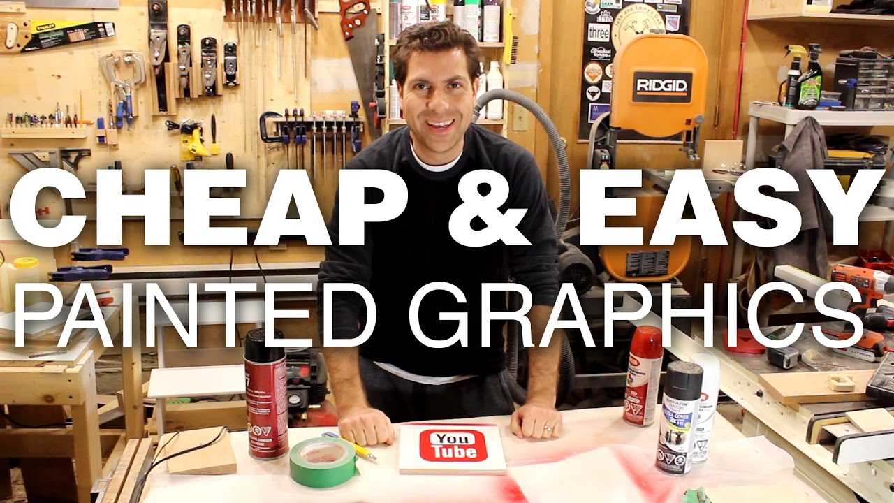 Cheap and Easy Painted Graphics - YouTube