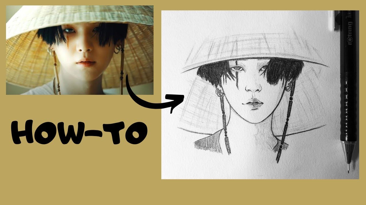 Drawing BTS: Agust D - tutorial walkthrough ️ - YouTube