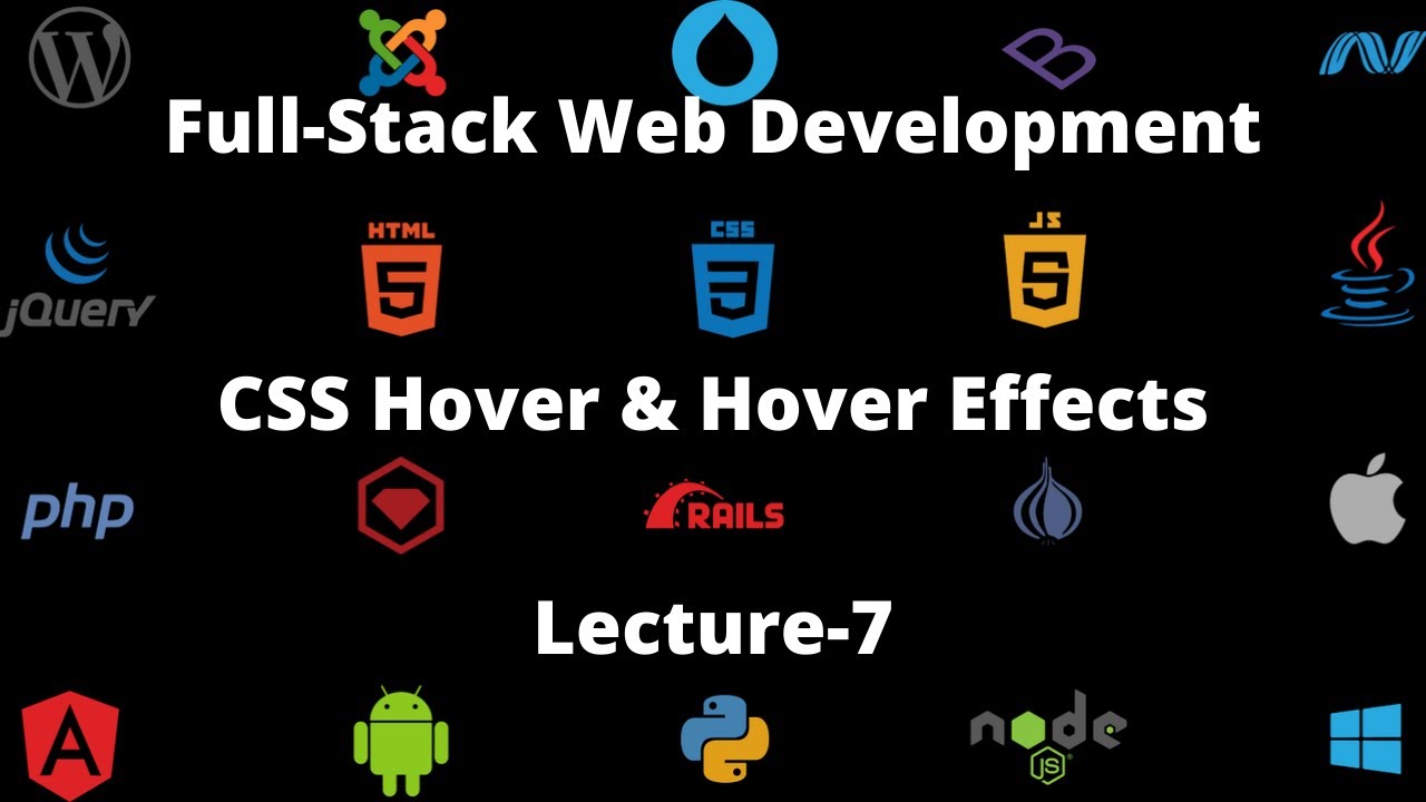 Css Hover Css Hover Effects Css Hover Tutorial Mouse Hover Css Youtube 