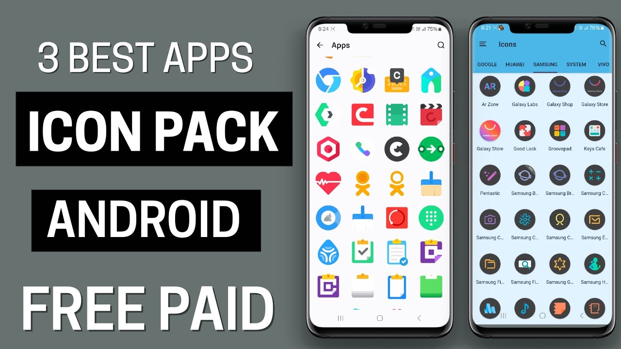 3 Best FREE ICON PACK Apps for ANDROID - YouTube