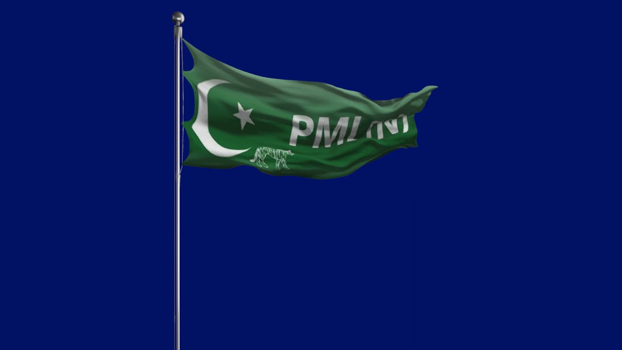 PMLN Flag | Pakistan Muslim League Noon | Green Screen | 1080p HD | No ...