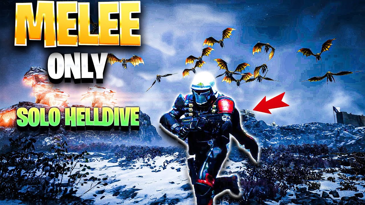 HELLDIVERS 2 - Melee ONLY Challenge is HELL! (Solo Helldive Difficulty) - YouTube