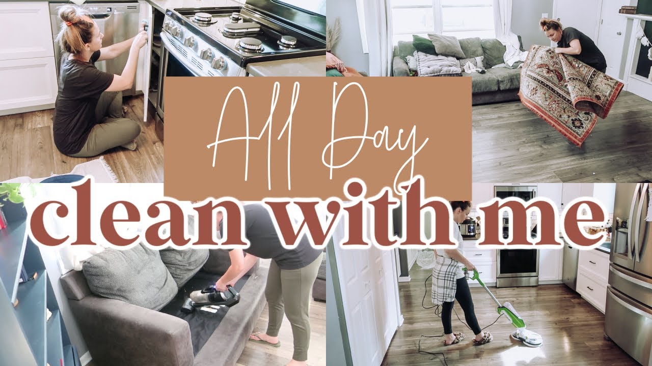 ALL DAY CLEAN WITH ME | MOM LIFE CLEANING MOTIVATION | REAL LIFE ...
