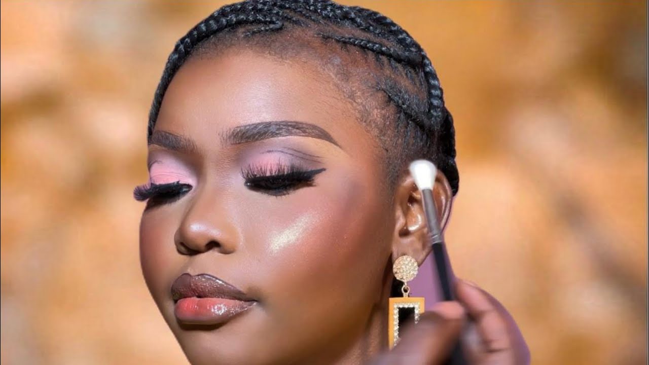 CLIENT TRANSFORMATION MAKEUP TUTORIAL ON A BROWN SKIN GIRL - YouTube