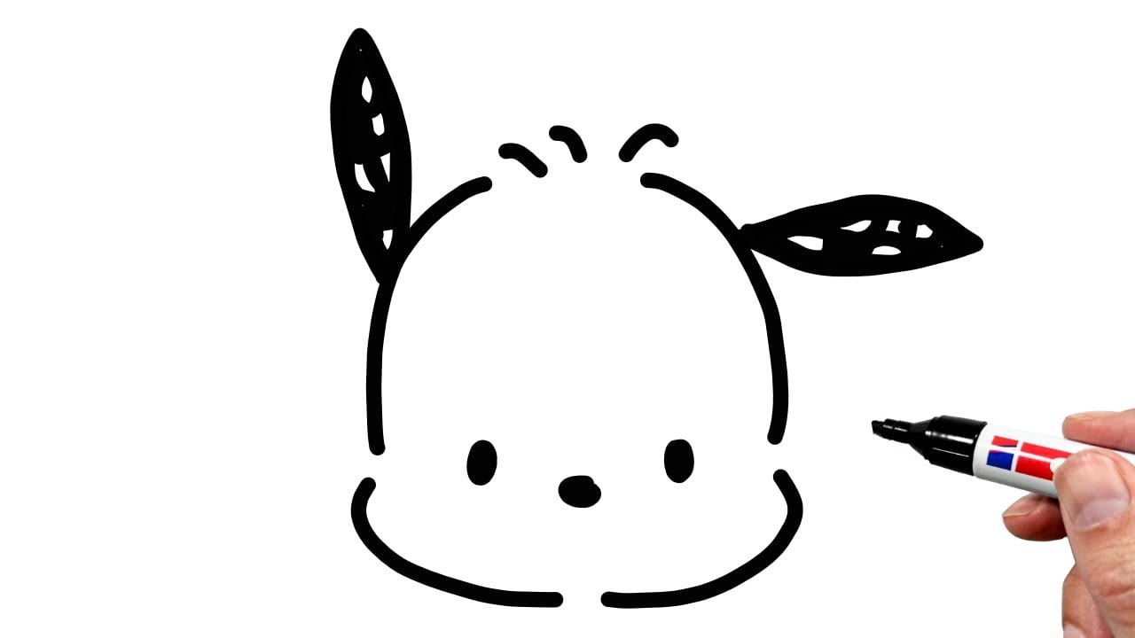 How to Draw Pochacco (head) - YouTube