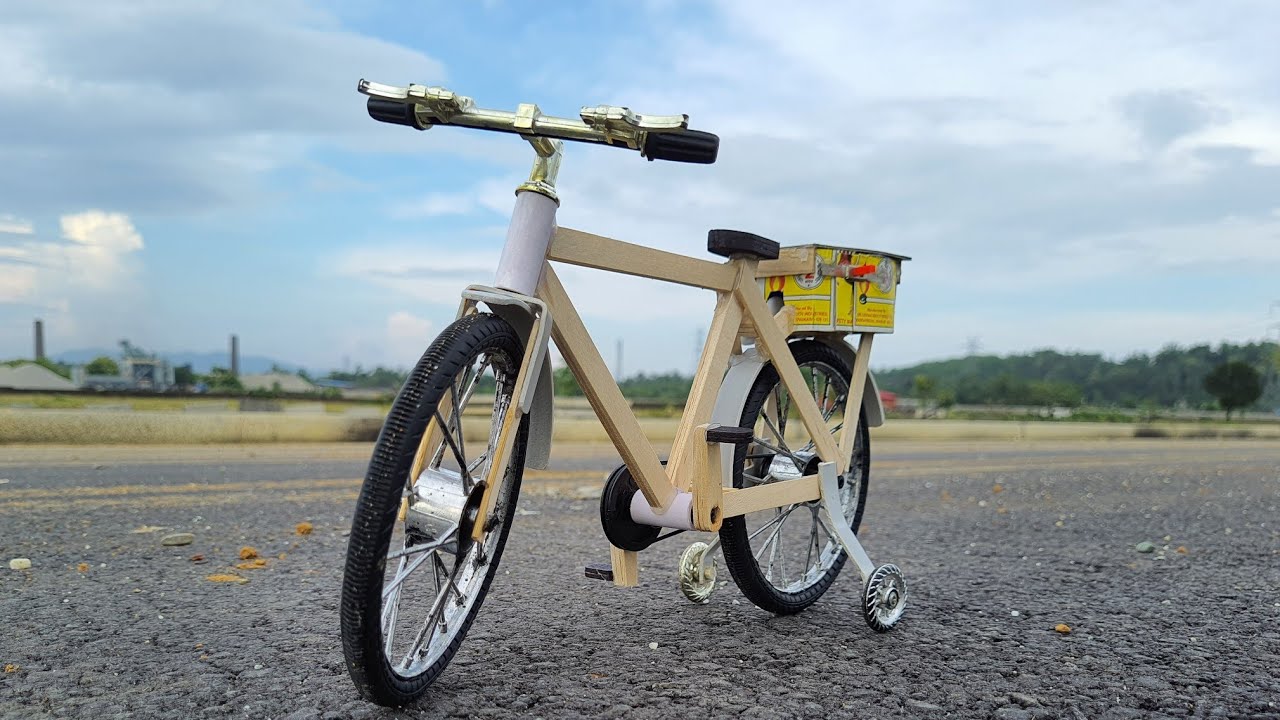 How To Make Cycle☆Electric Cycle☆At Home☆From Ice cream Stick☆Mi Crazy ...