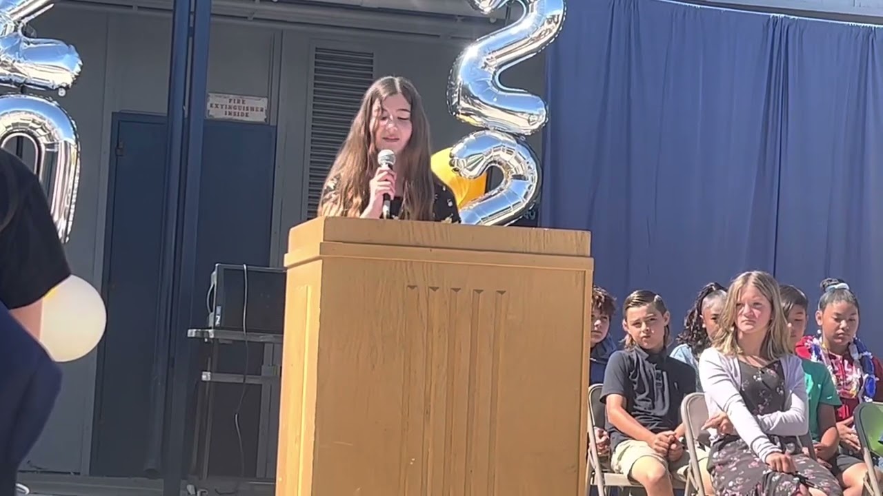 5th Grade Promotion Speech 2022 - YouTube