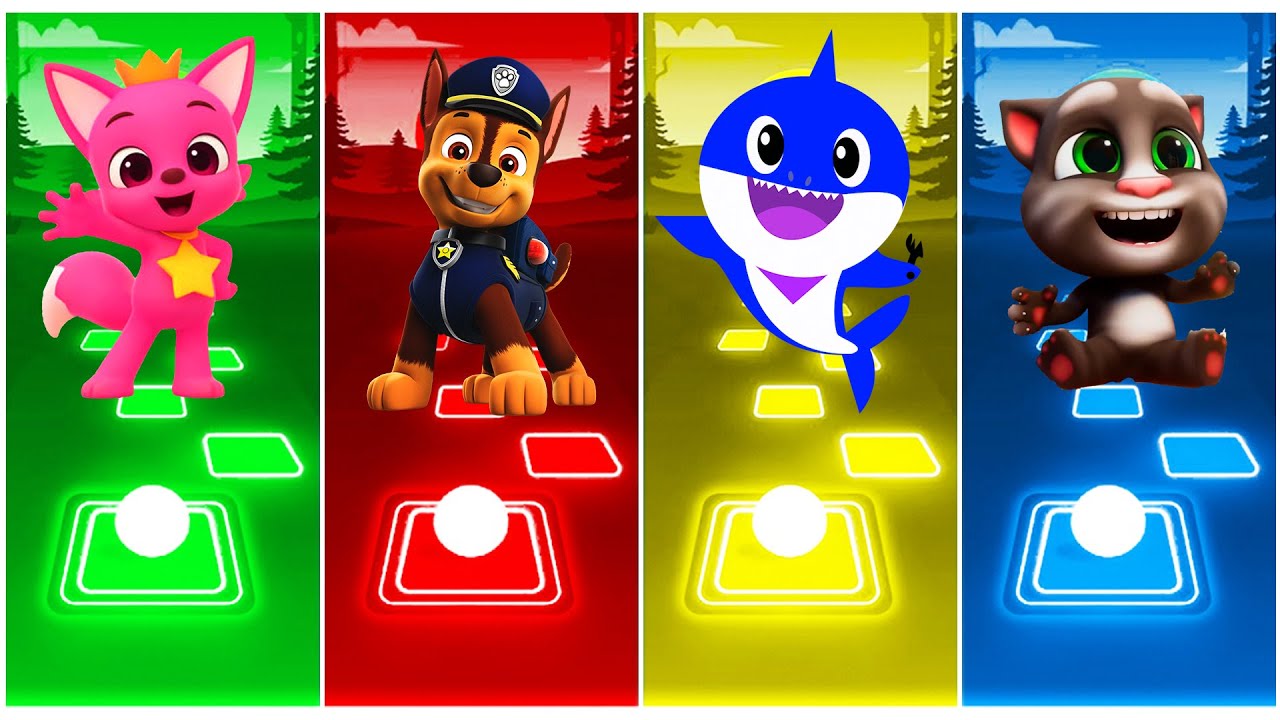 Pinkfong - Baby Shark - Talking Tom - Paw Patrol - Tiles Hop Edm Rush ...