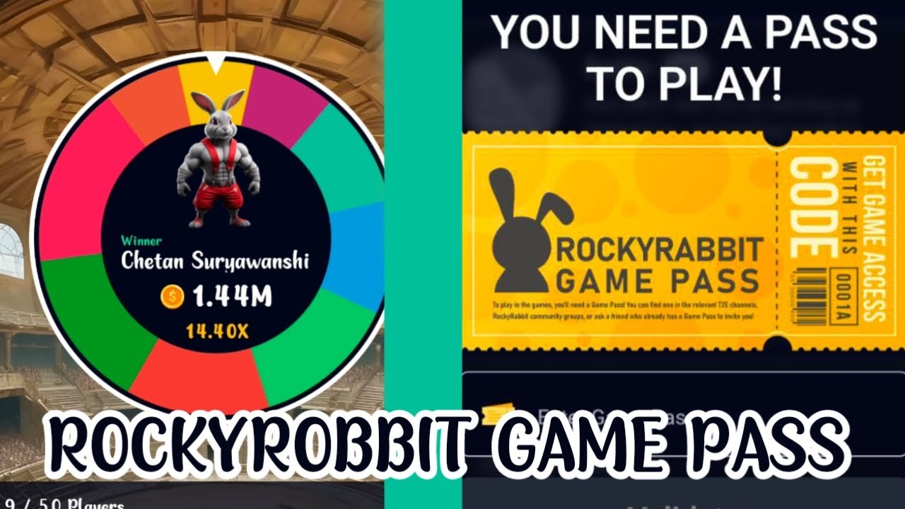 ROCKY RABBIT GAME PASS CODE | ROCKY RABBIT BATTLE PASS | ROCKY RABBIT ...