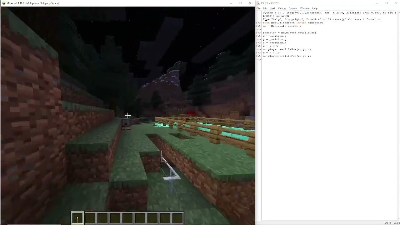 How To Super Jump In Minecraft Python - YouTube