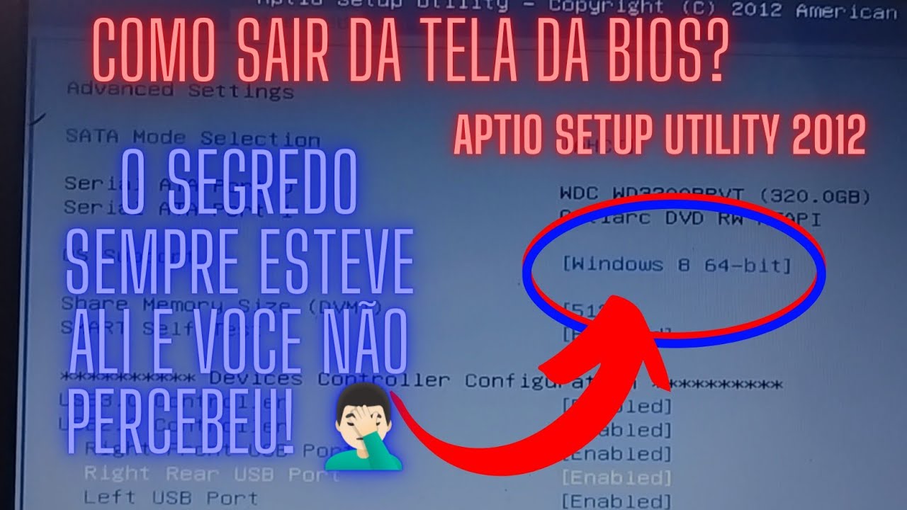 Aptio Setup Utility - COMO RESOLVER DE FORMA RÁPIDA E FÁCIL SEM ...