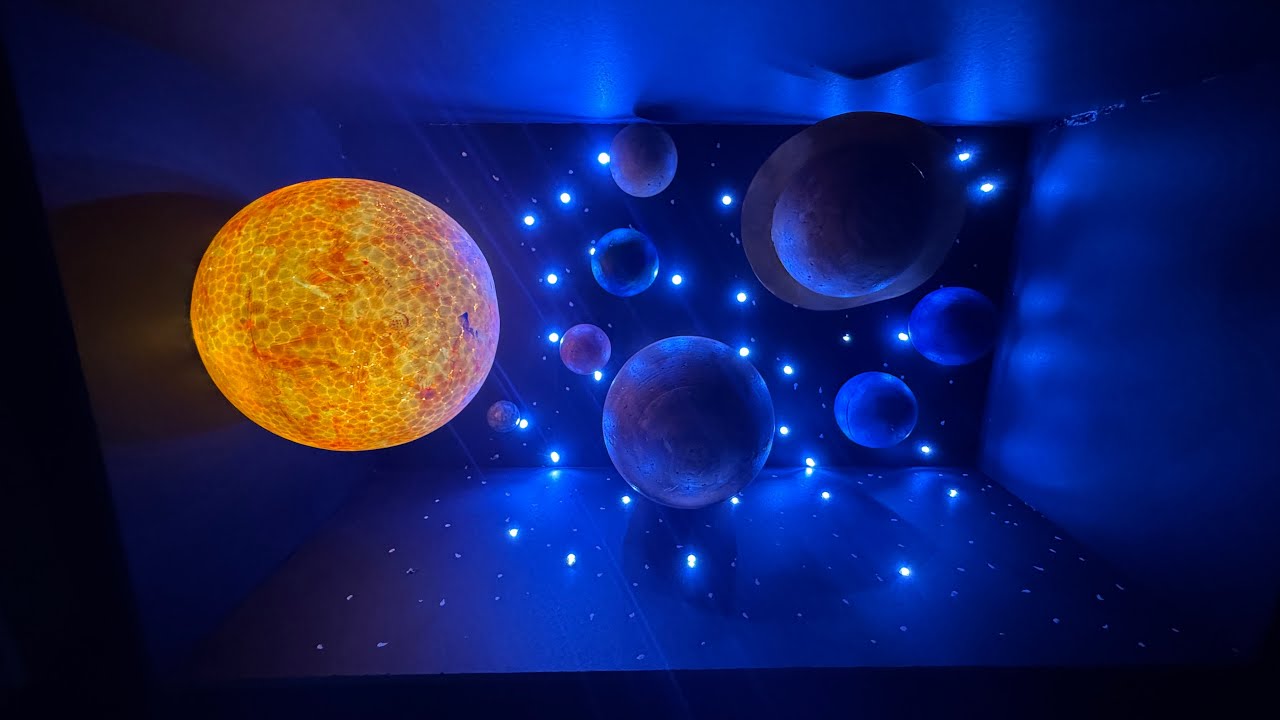 How to make light Solar system with Thermocol | - YouTube