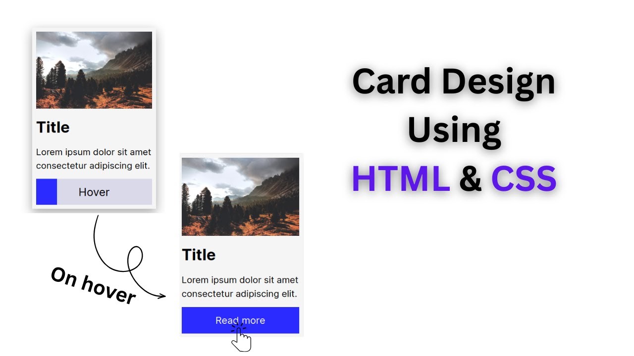 Card Design using HTML & CSS | Simple & Sleek Hover Effect - YouTube
