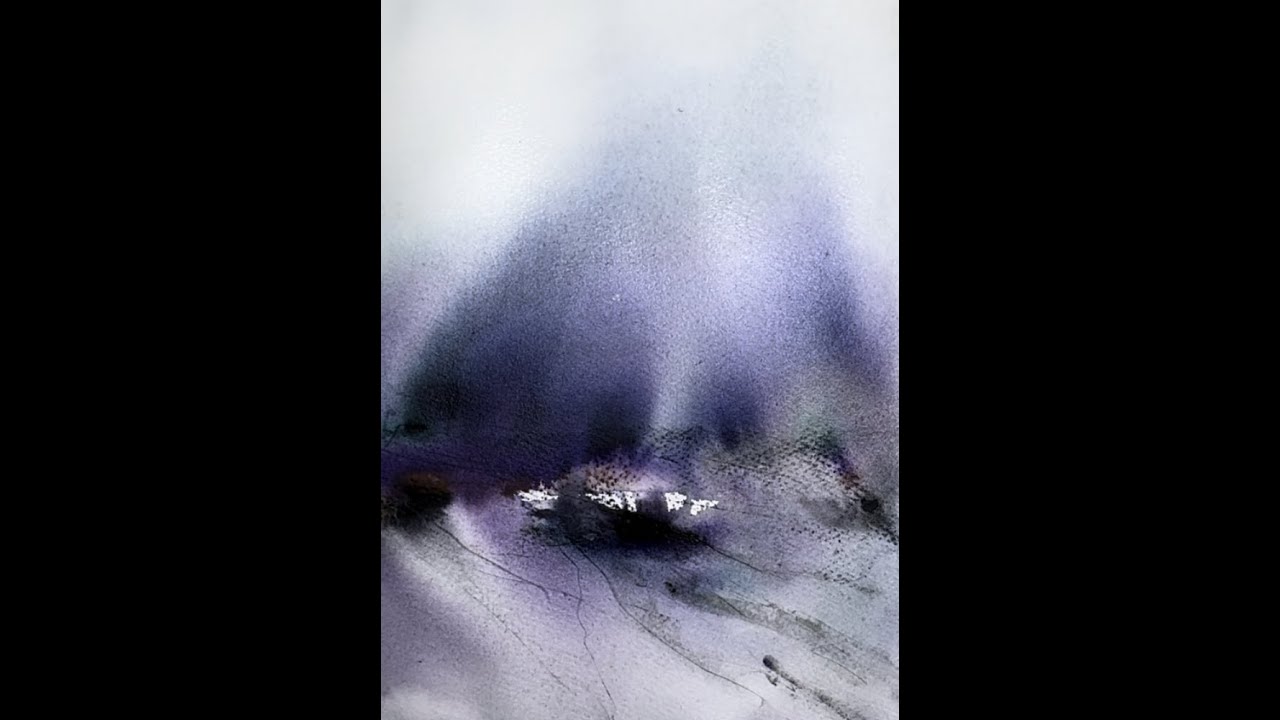 Exclusive 5 Minute Semi Abstract Watercolour Tutorial - YouTube