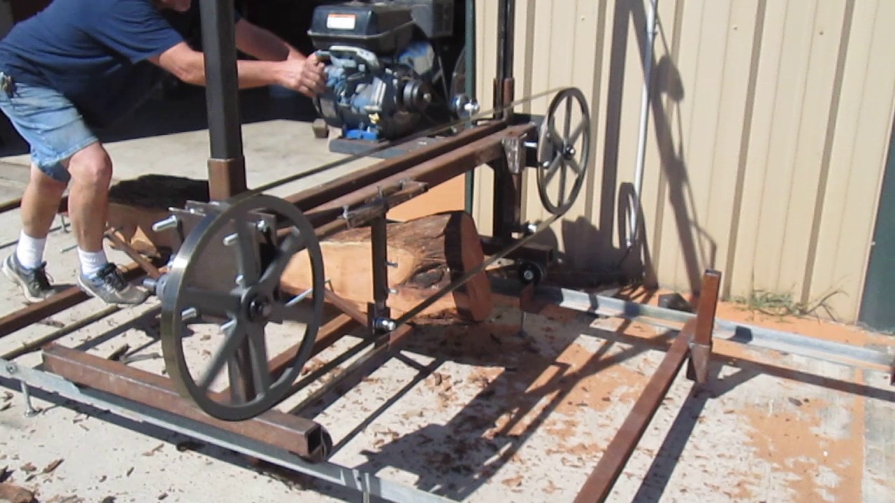 Home Made Sawmill Build Video 3 Running but not Finished - YouTube