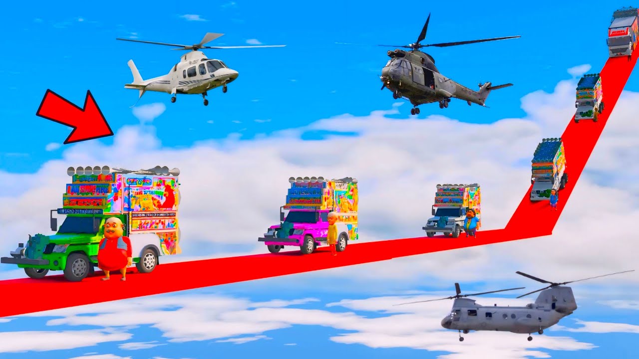 GTA-5 World's Highest 😫😱 दुनिया का सबसे ऊंचा !! Impossible Super Mega ...