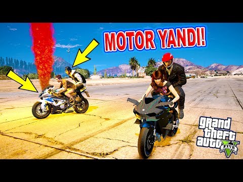 BMW S1000RR KAWASAKİ H2R'LA YARIŞIYOR!(DAYANAMAYIP YANDI) - GTA 5 ŞEVKAT YERİMDAR MODU
