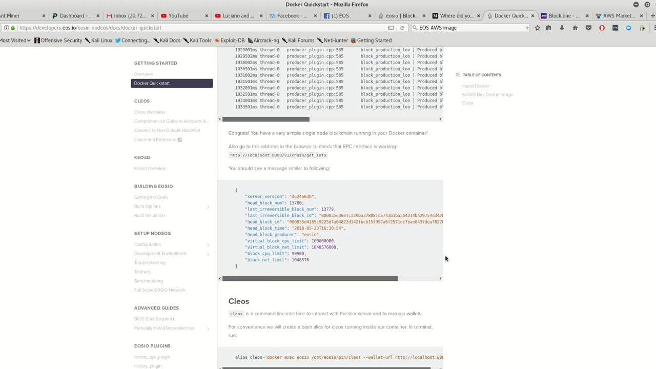 Setting up an EOS Node with Docker for development on EOS Blockchain ...
