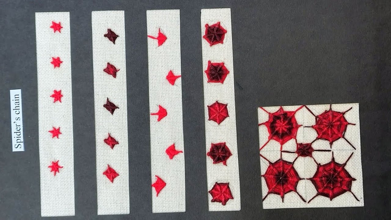 Spider Chain Stitch tutorial | spider Chain stitching techniques| How ...