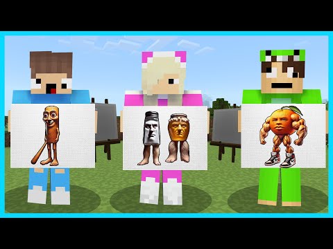 MIPAN & ZUZUZU LOMBA GAMBAR ANOMALI TUNG TUNG TUNG DAN TEMAN NYA GARAM & MADU DI MINECRAFT! LUCU