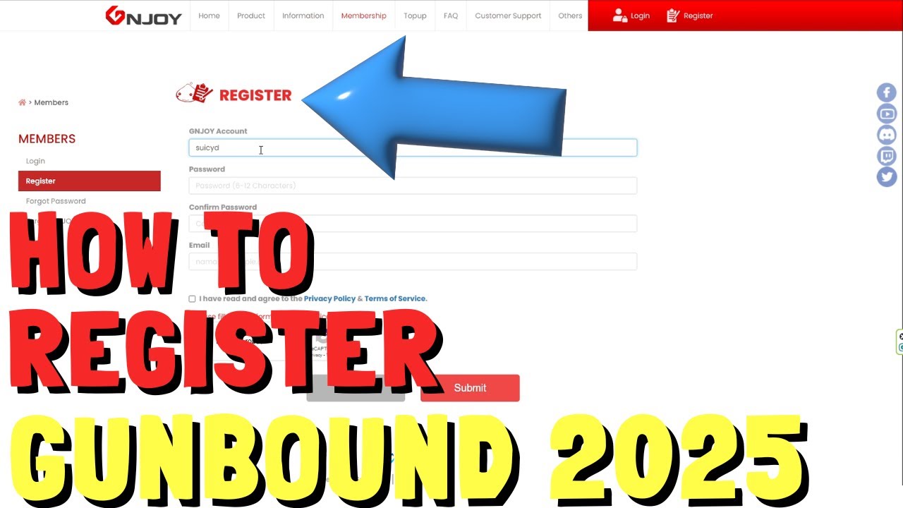 HOW TO REGISTER GUNBOUND 2025 AND LOG IN - YouTube