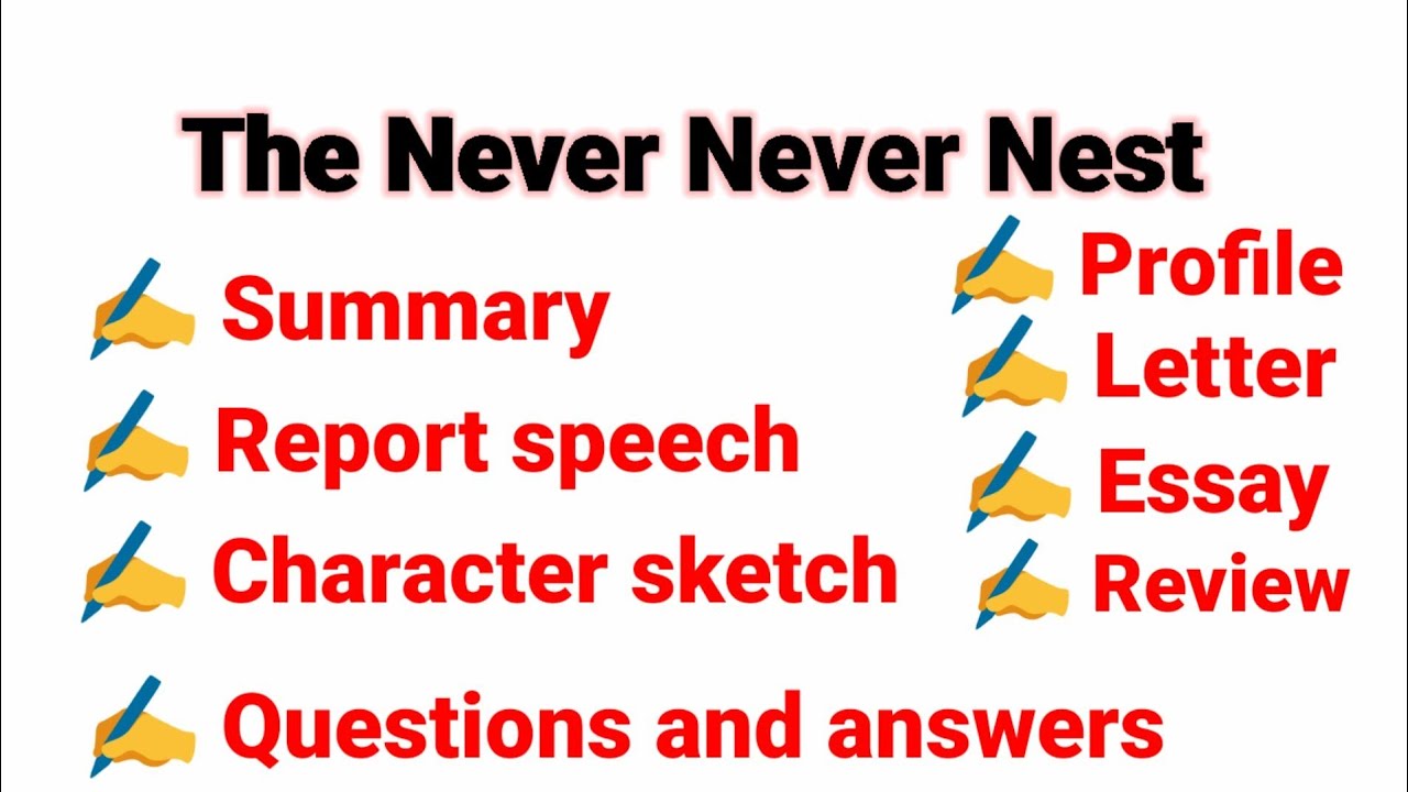 the never never nest /10th english/question answers/profile/letter ...