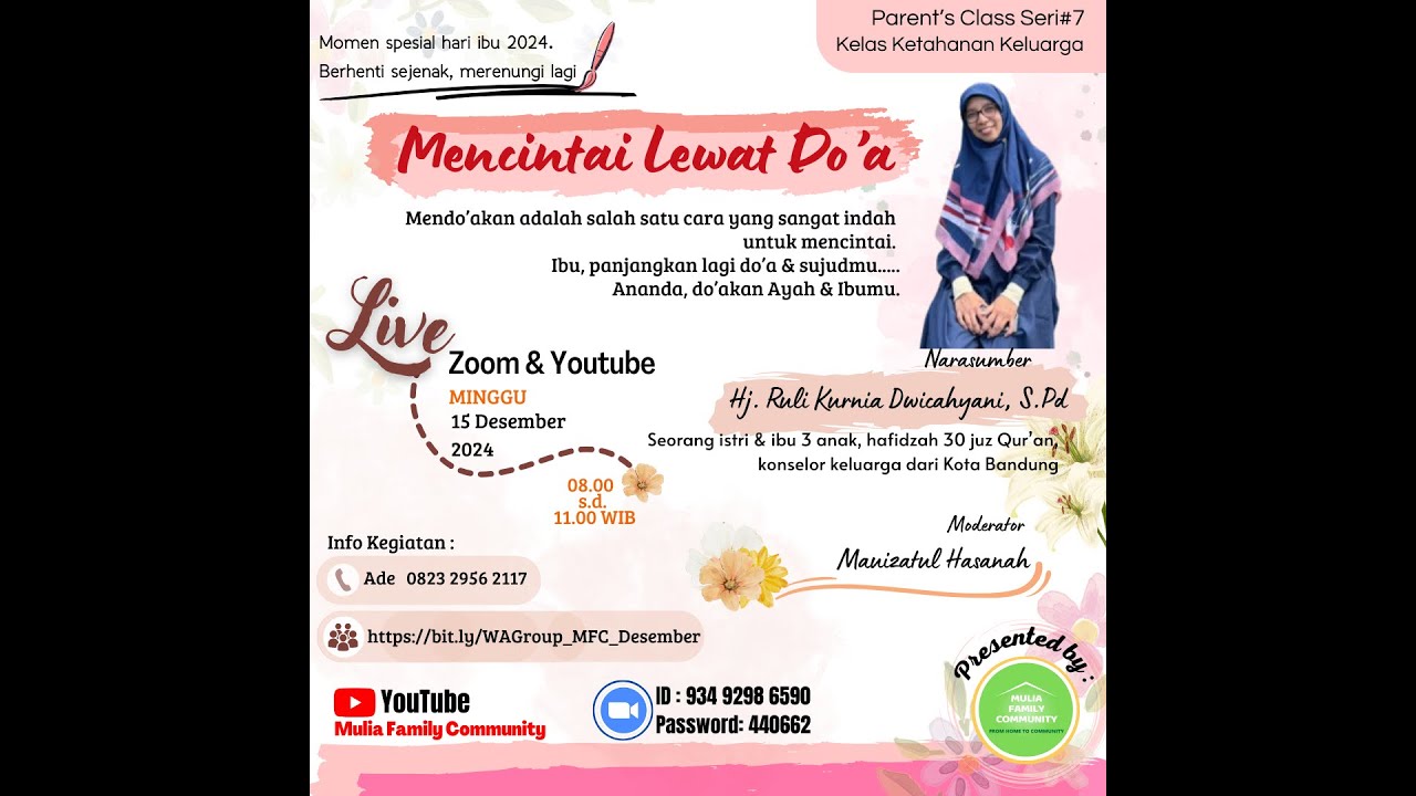 Parent's class seri#7 Mencintai Lewat Do'a - YouTube