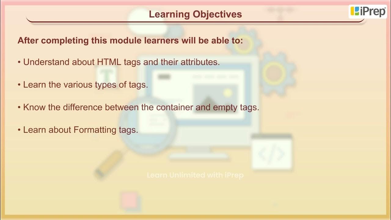 Objectives - Web Page Designing Using HTML | Web page designing using HTML | Computer | Class ...
