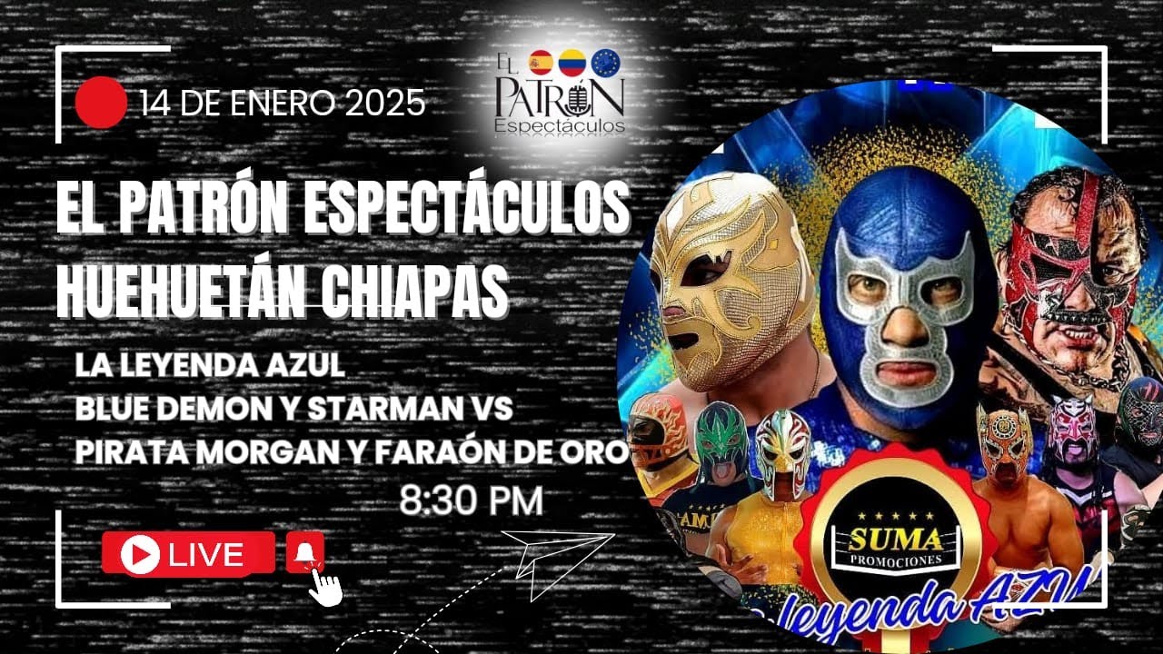 EN VIVO: La Leyenda Azul, Blue Demon y Starman vs Pirata Morgan y ...